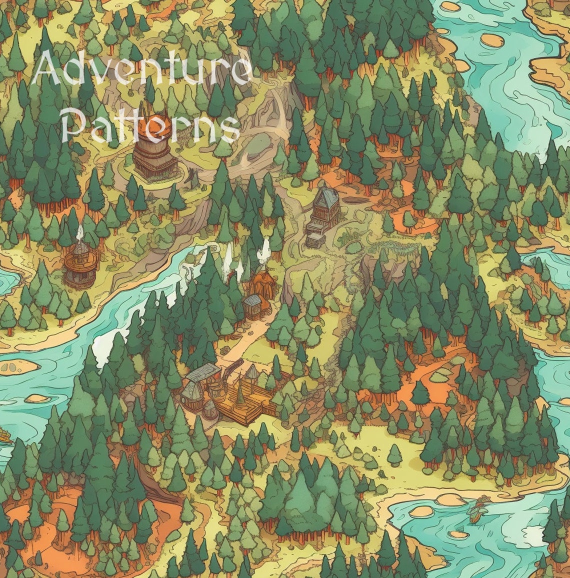 Adventure Maps SEAMLESS Digital Paper Pack Fantasy Maps - Etsy