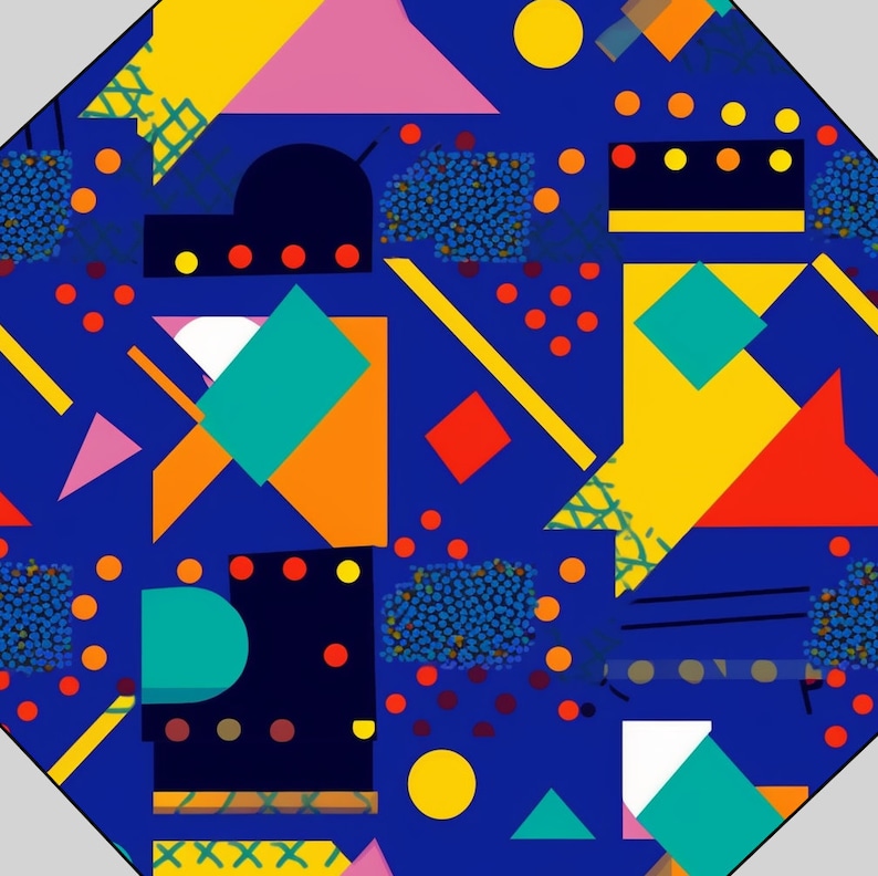 Retro 80s Geometric SEAMLESS Digital Paper Pack Colourful - Etsy