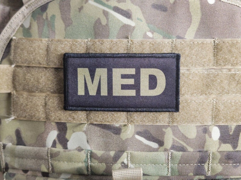 2x4 MED OD Green on Black Patch for IFAK Tactical Medic First - Etsy