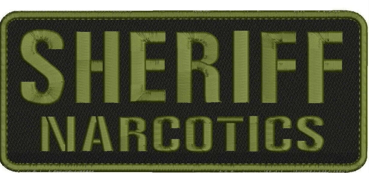 Sheriff Narcotics Embroidery Patch 4x10 Hook Od Green Border - Etsy