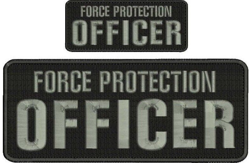 Force Protection Officer Embroidery Patches 4x10 and 2x5 Hook on Back ...