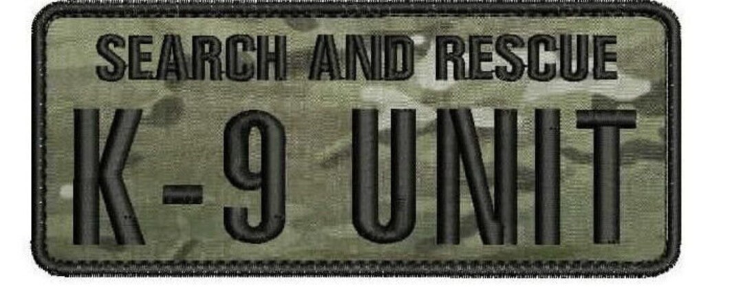 Search and Rescue K9 Unit Embroidery Patches 2x5 Hook Multicam - Etsy
