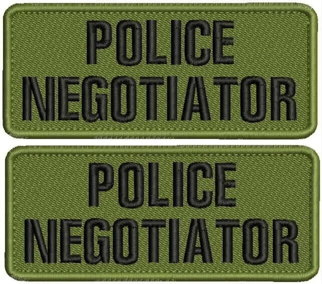 2 Police Negotiator Embroidery Patch 2.x5 Hook - Etsy