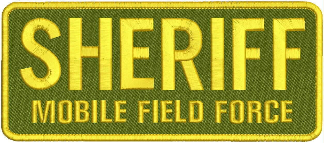 Sheriff Mobile Field Force Embroidery Patch 4x10 Inches Hook Gold - Etsy