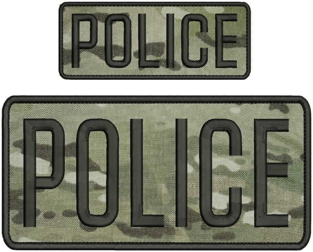 Police Embroidery Patch 4x8 and 2x5 Hook Multicam - Etsy