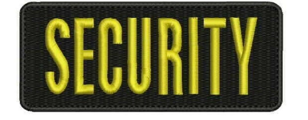 Security Embroidery Patch 2x5 Hook Gold - Etsy