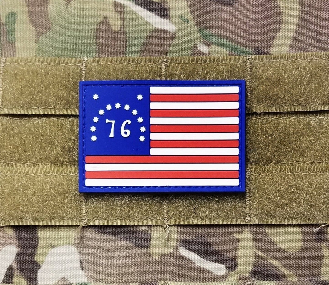 76 Bennington Revolutionary War US American Flag PVC Military Patch - Etsy