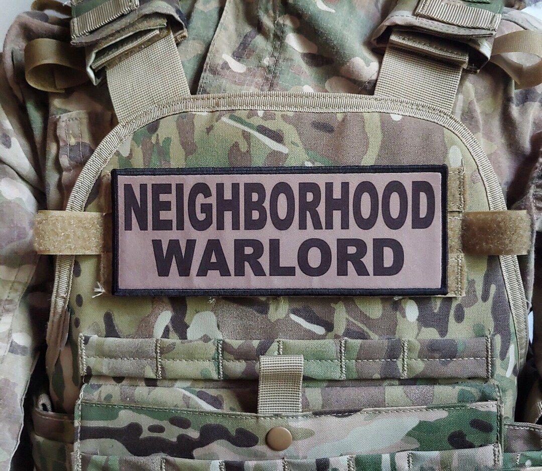 3x8 NEIGHBORHOOD WARLORD Tan Hook Patch Badge for Plate - Etsy