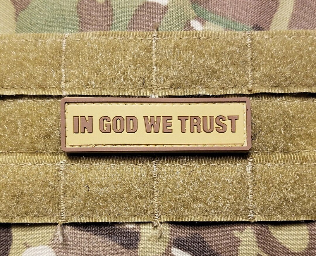 In God We Trust 1x3 Coyote Tan Brown Pvc Christian Tactical Hook Patch ...