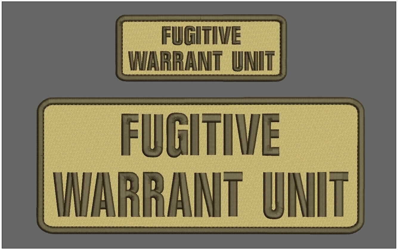 F Warrant U Embroidery Patches 4x10 and 2x5 Hook on Back Tan/brown - Etsy
