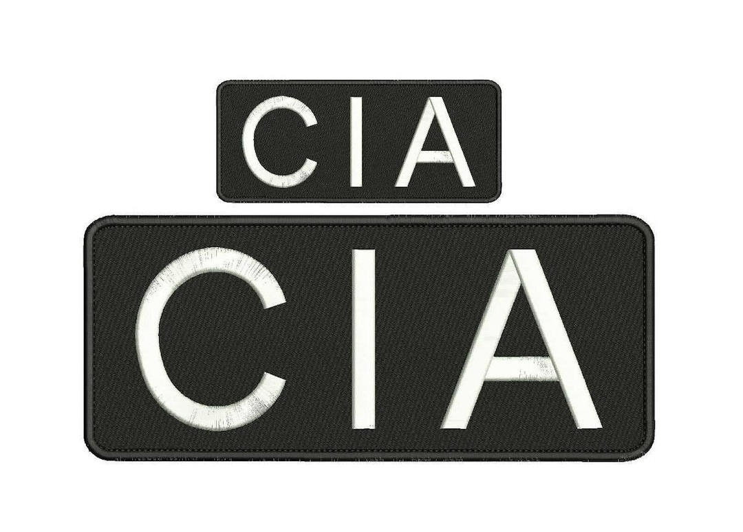 Cia Embroidery Patches 4x10 and 2x5 Hook on Back - Etsy