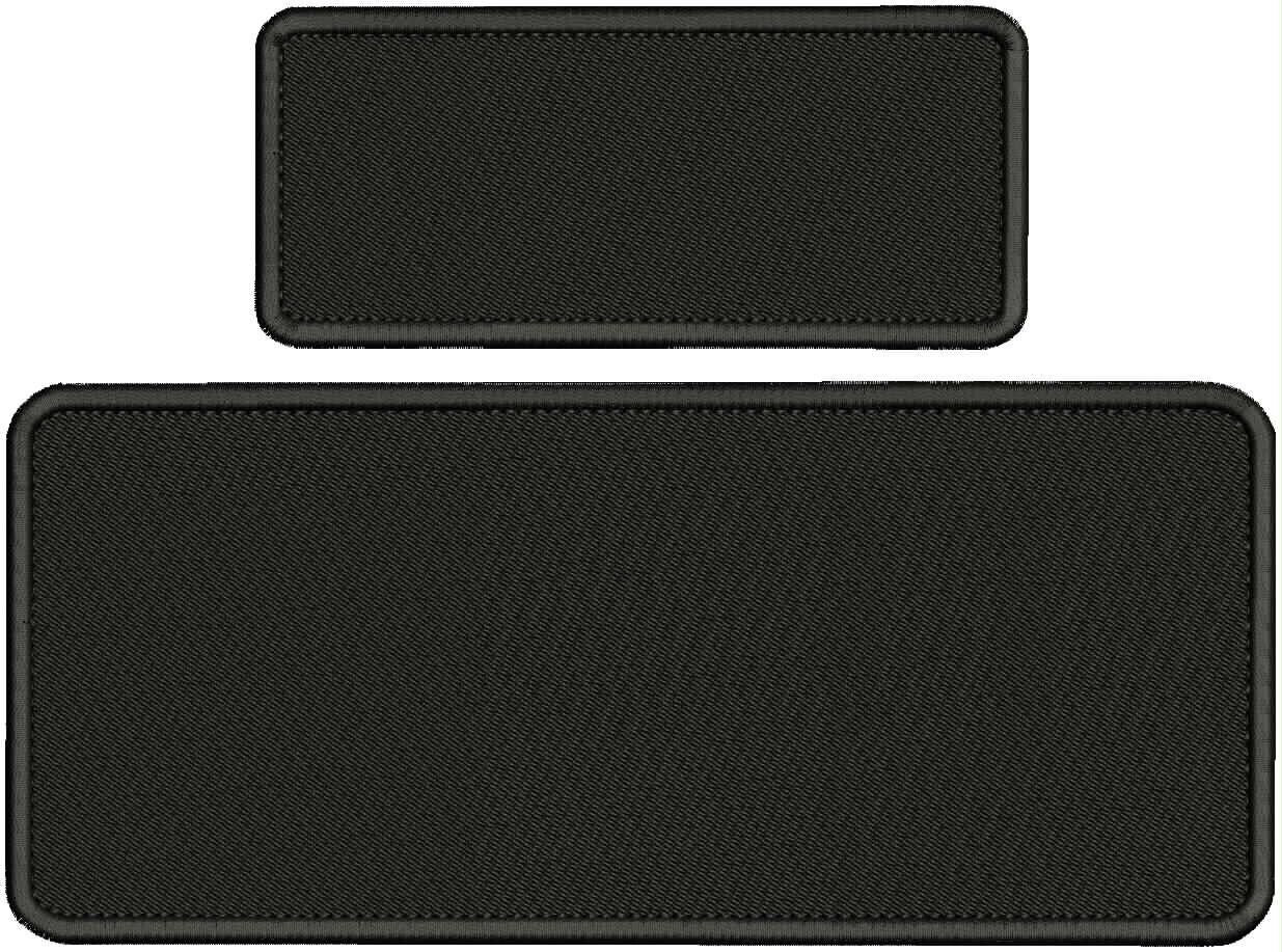 Blank Embroidery Patch 4x10 and 2.5x6 Hook on Back All Black - Etsy