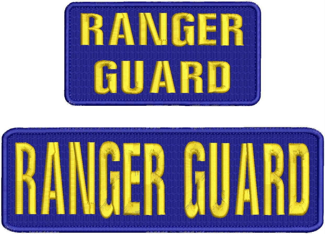 Ranger Guard Embroidery Patches 3x10 and 3x6 Hook Navy and Gold - Etsy