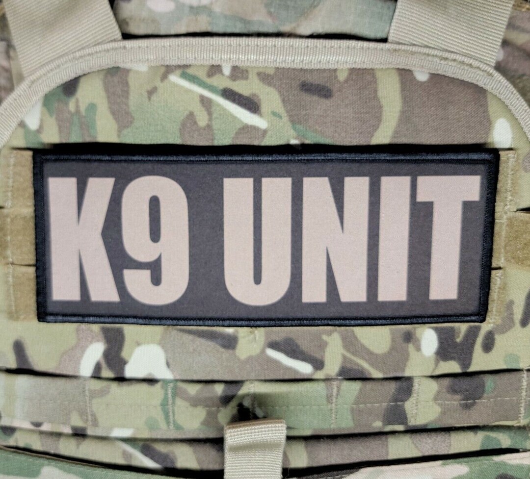 3x8 K9 Unit Black TAN Placard Patch SWAT Hook Backed Badge - Etsy