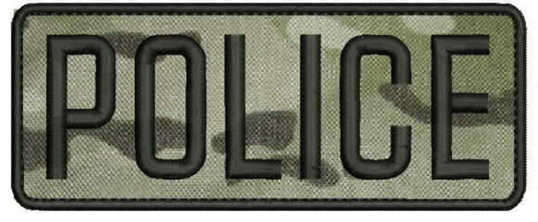 Police Embroidery Patch 2x5 Hook Multicam - Etsy