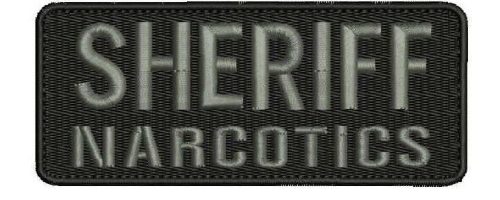 Sheriff Narcotics Embroidery Patch 2x5 Inches Hook Grey Letters - Etsy