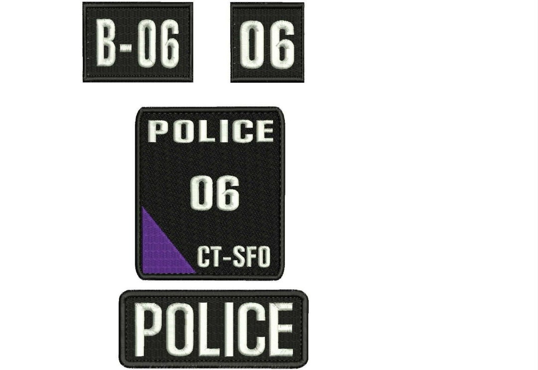 Police 06 Ctsfo Embroidery Patches 4x4.5 With Call Signs Hook Purple - Etsy