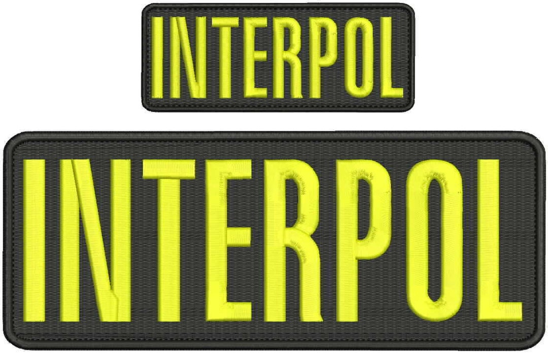 Interpol Embroidery Patches 4x10 and 2x5 Hook Yellow - Etsy
