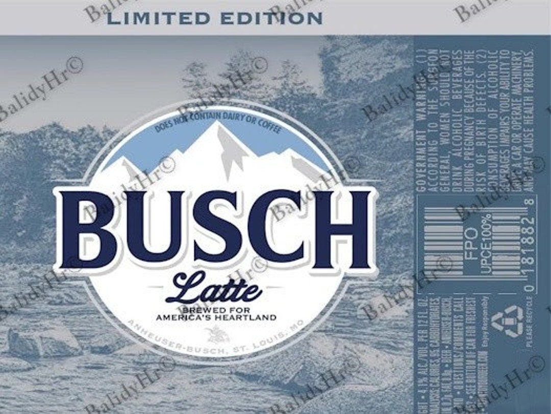 Busch Latte Beer PNG 20oz Sublimation Tumbler - Etsy