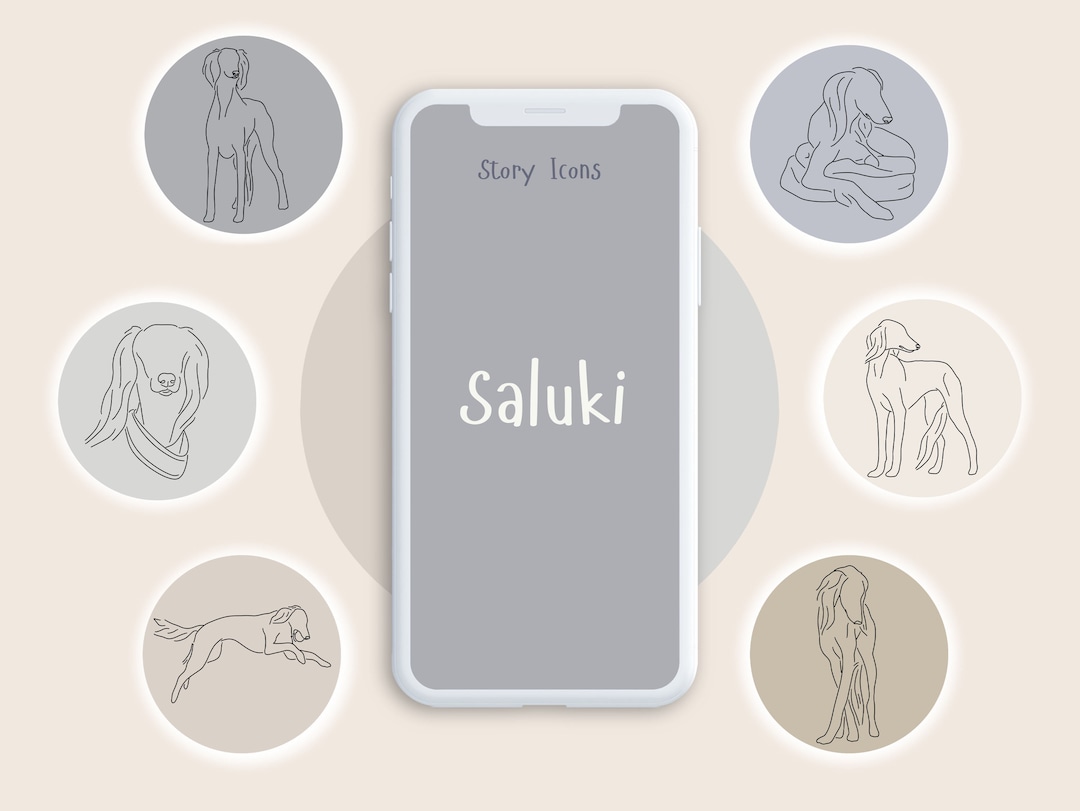 Saluki Instagram Story Highlight Covers, Dog Instagram Story Highlight Icons, Pet Instagram ...