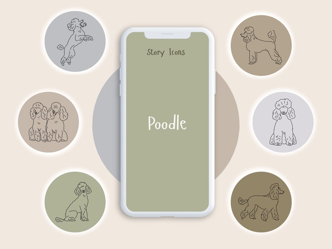 Poodle Instagram Story Highlight Covers, Dog Instagram Story Highlight ...