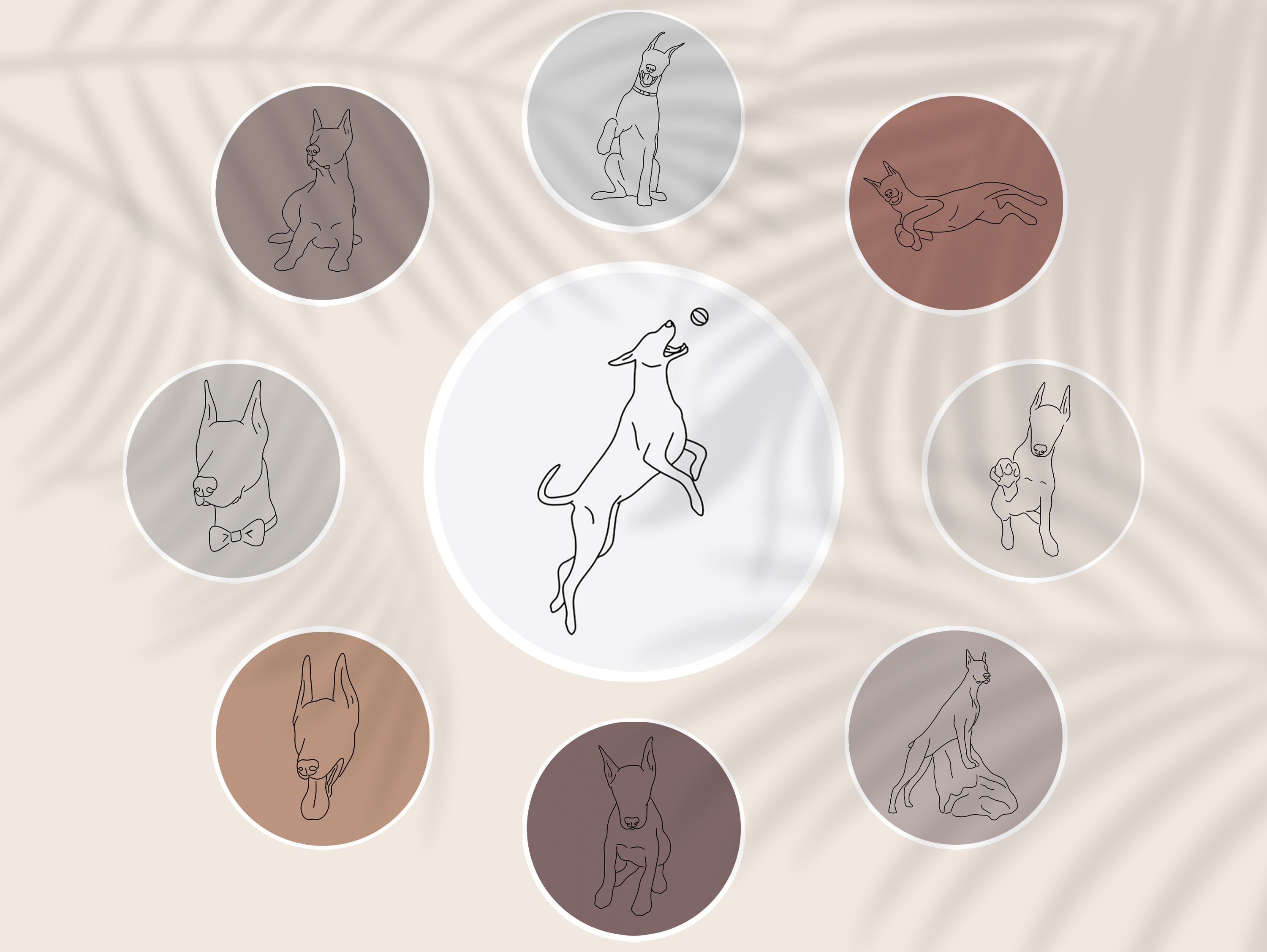 Doberman Instagram Highlight Covers, Dog Instagram Story Highlight ...