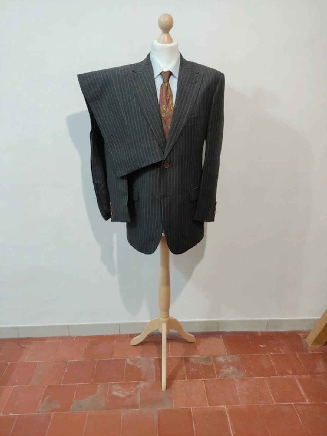 Linen Pinstripe Suit - Etsy