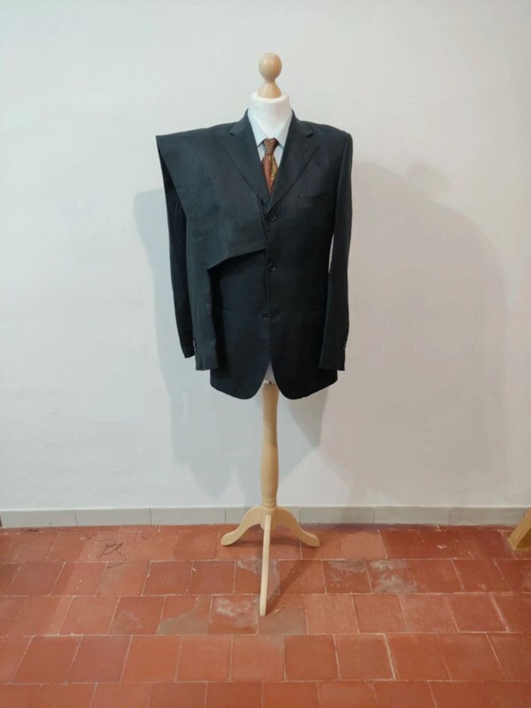 Black Linen Suit - Etsy