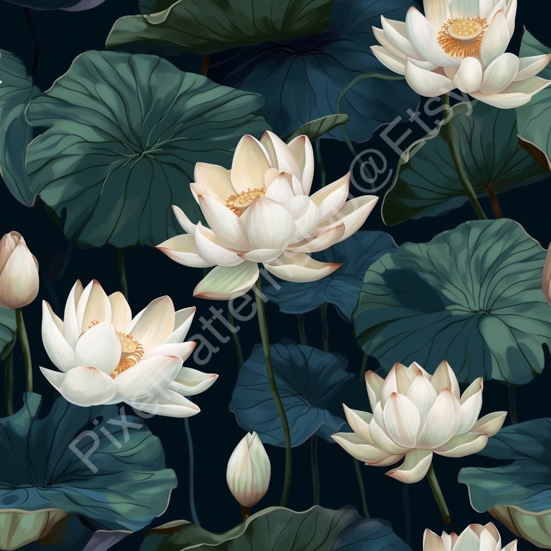 Seamless Jungle Flower Patterns - Etsy