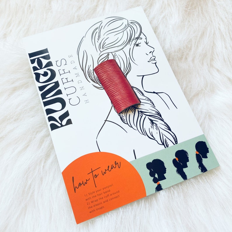 Leather Hair Cuff | Hair Clips | Ponytail Holder | Hair Accessories ...