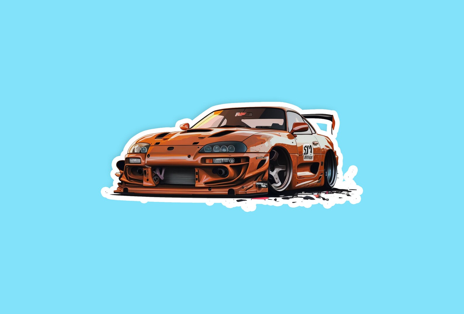 Sports Cars Toyota Supra Trio Vinyl Sticker Sheet - Etsy