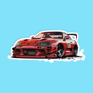 Sports Cars Toyota Supra Trio Vinyl Sticker Sheet - Etsy