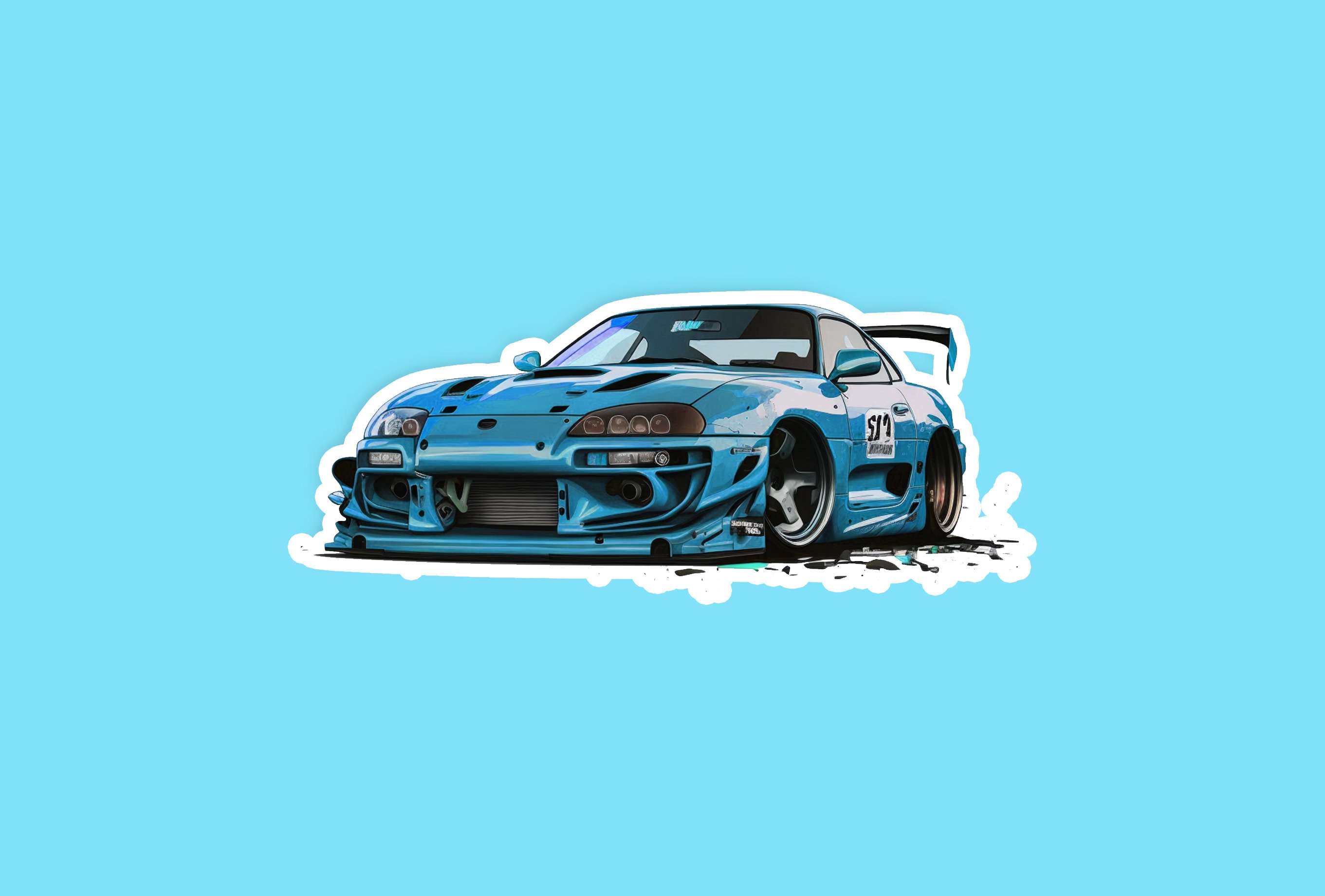 Sports Cars Toyota Supra Trio Vinyl Sticker Sheet - Etsy