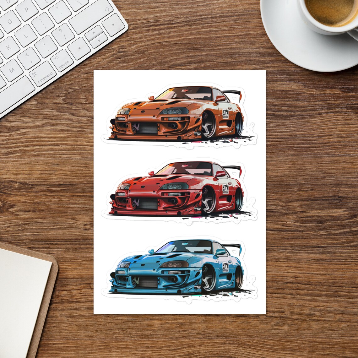 Sports Cars Toyota Supra Trio Vinyl Sticker Sheet - Etsy
