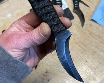 The Cascade EDC Fixed Blade Knife, Double Edge Pikal. Hand Made in the ...