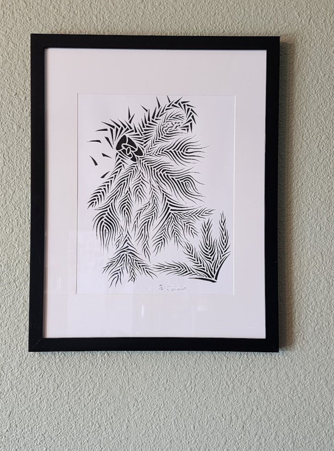 Dueling Ferns Original Hand-drawn Pen & Ink Abstract Art - Etsy