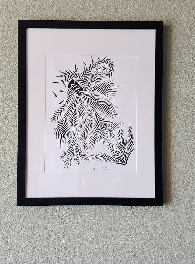 Dueling Ferns Original Hand-drawn Pen & Ink Abstract Art - Etsy
