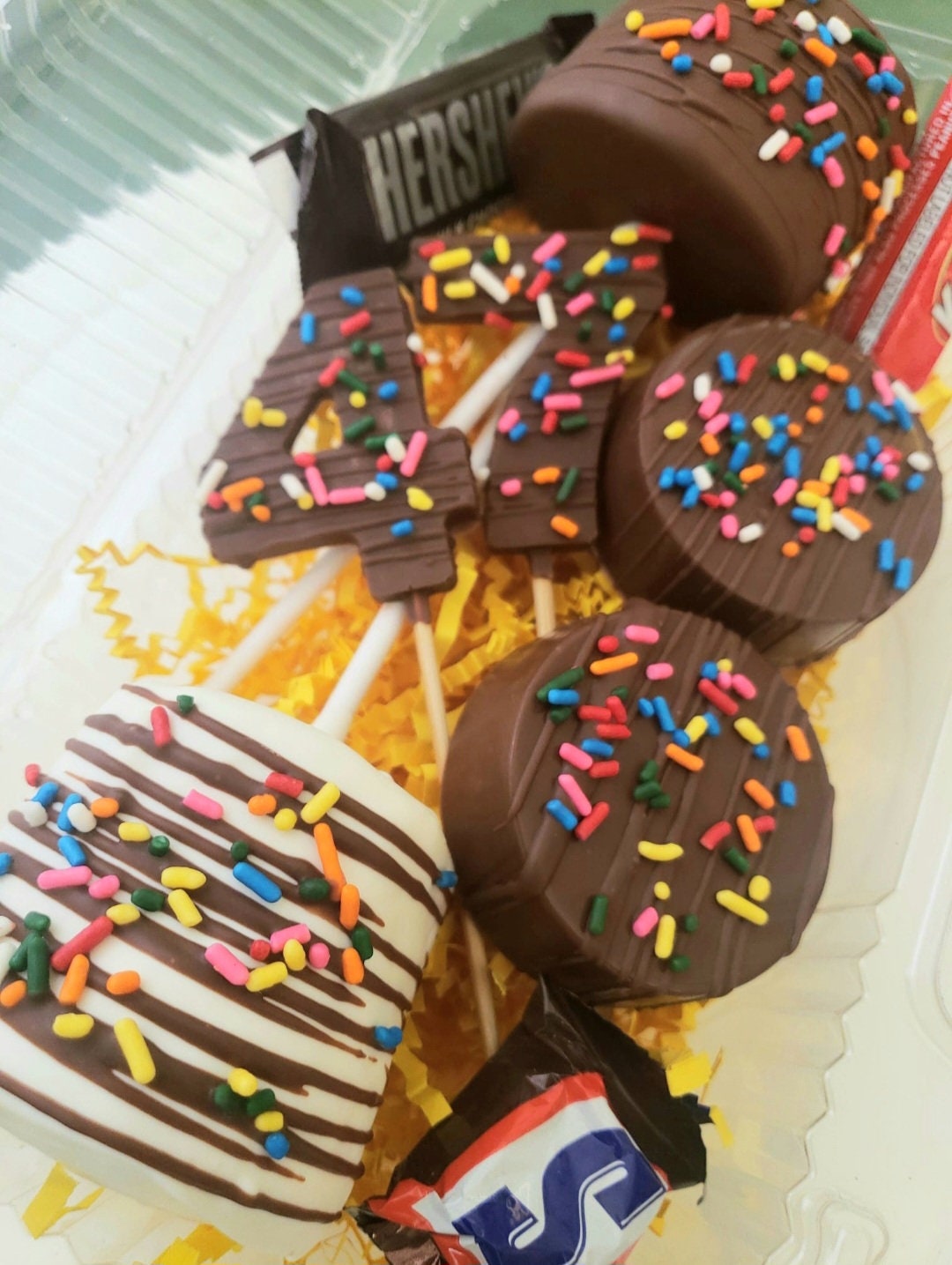 Birthday Treat Box Chocolate Covered Marshmallow White Chocolate Treats ...