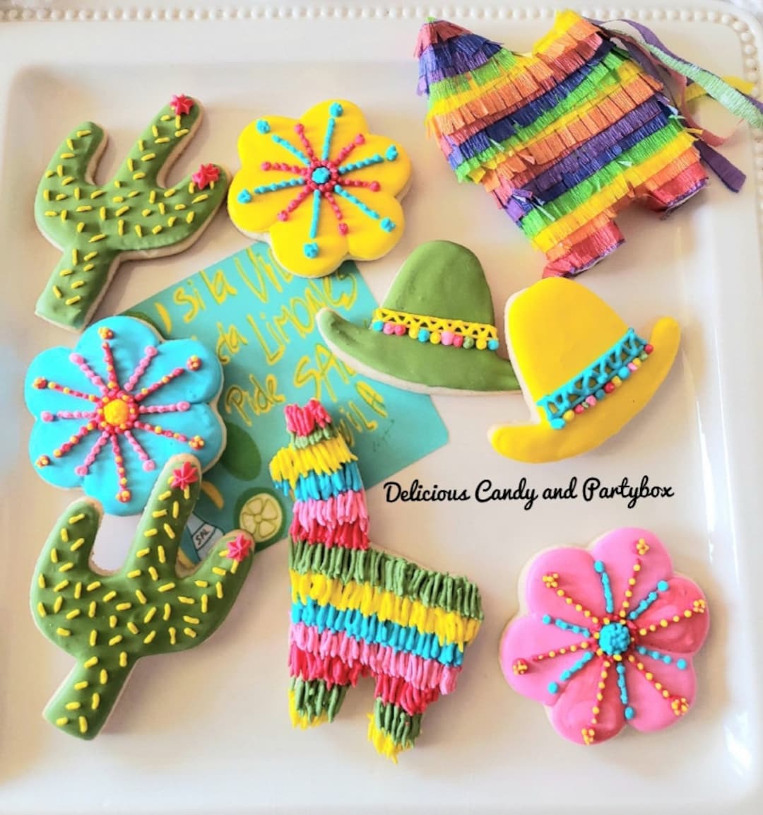 Mexican Party Cookies, Fiesta Birthday Cookies, Fiesta Mexican Theme ...