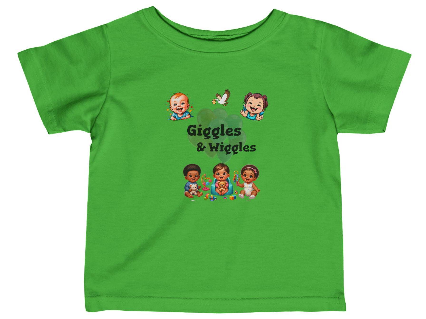 Infant Tee, Wiggles and Giggles Baby Shirt, Cute Baby Clothes, Playful ...