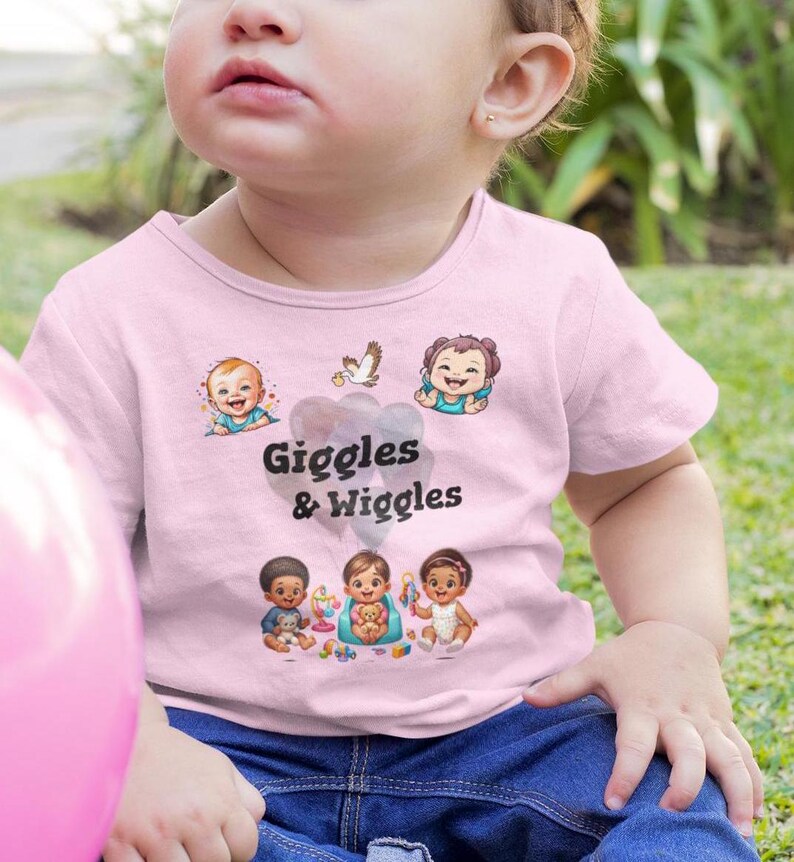 Infant Tee, Wiggles and Giggles Baby Shirt, Cute Baby Clothes, Playful ...