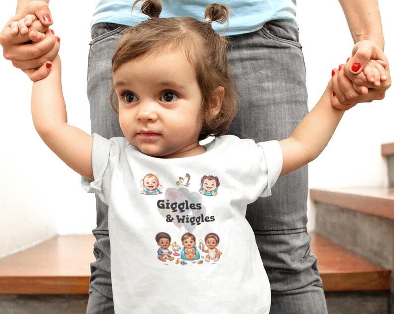 Infant Tee, Wiggles and Giggles Baby Shirt, Cute Baby Clothes, Playful ...