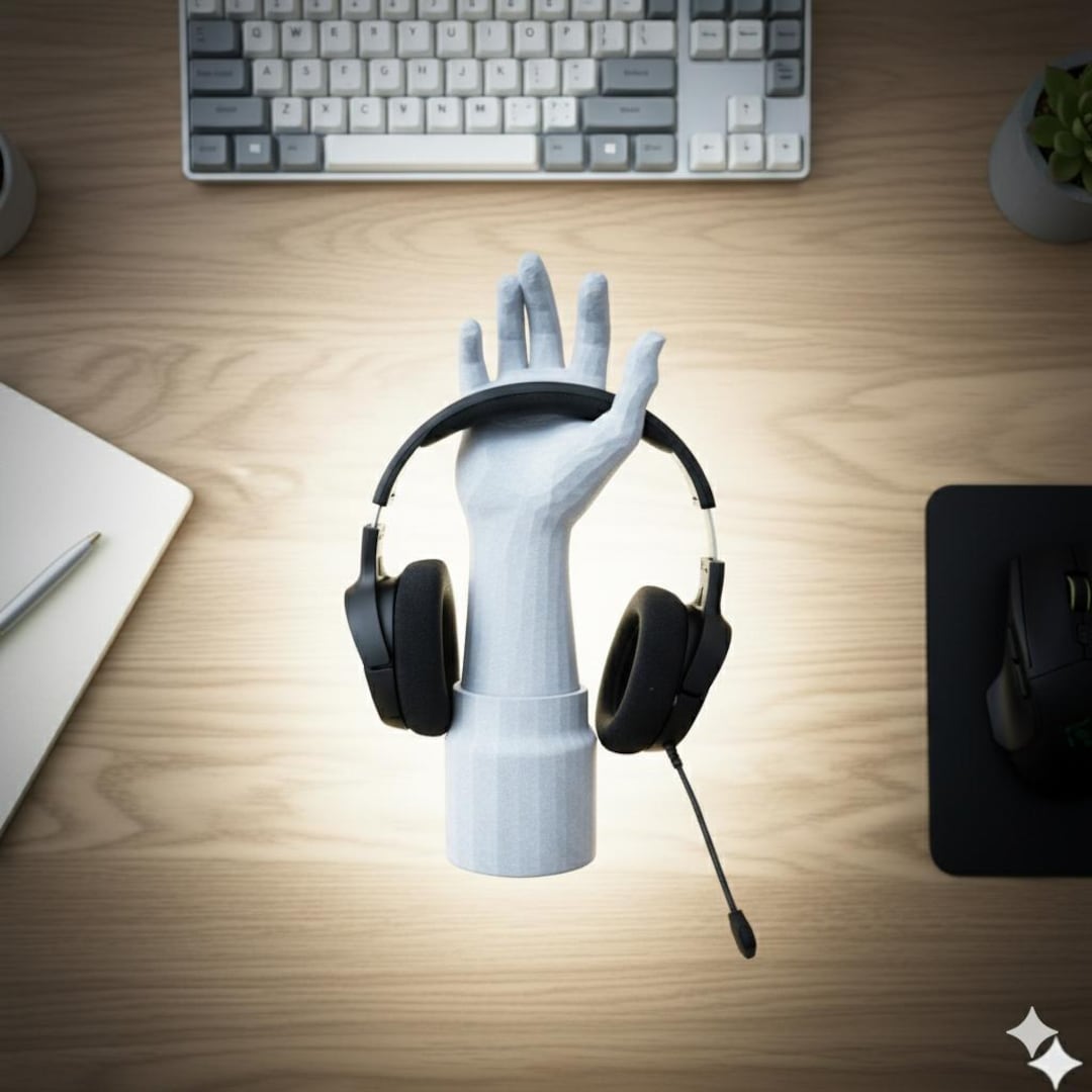 Renaissance Hand Headphone Stand Headphone Holder 3D Printed ...