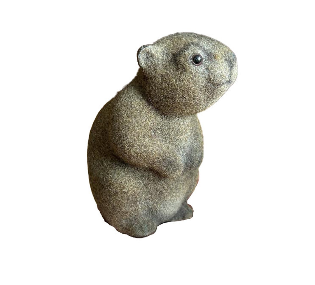 Vintage Beaver Piggy Bank Made of Felted Wool, Beaver Sculpture, Coin ...