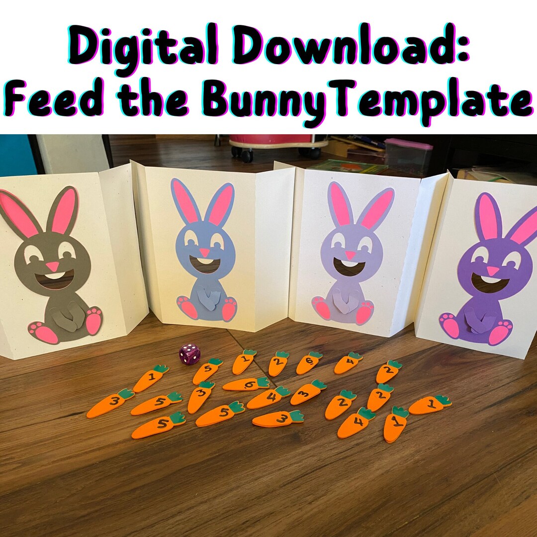 Feed the Bunny Game: Practice Letters, Numbers, Math and More With a ...