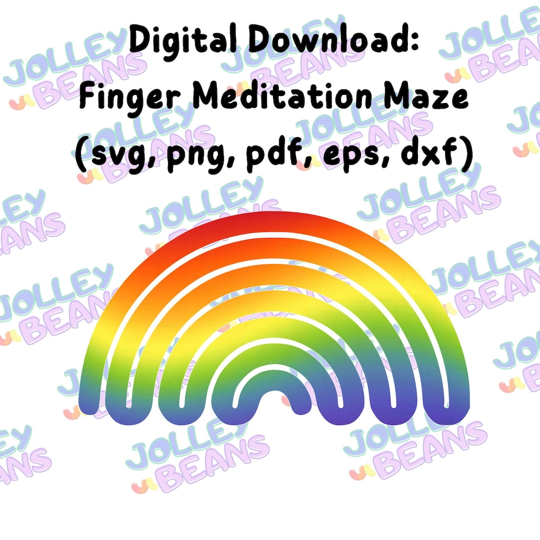 Meditation and Breathing Rainbow Finger Maze Digital Download for ...