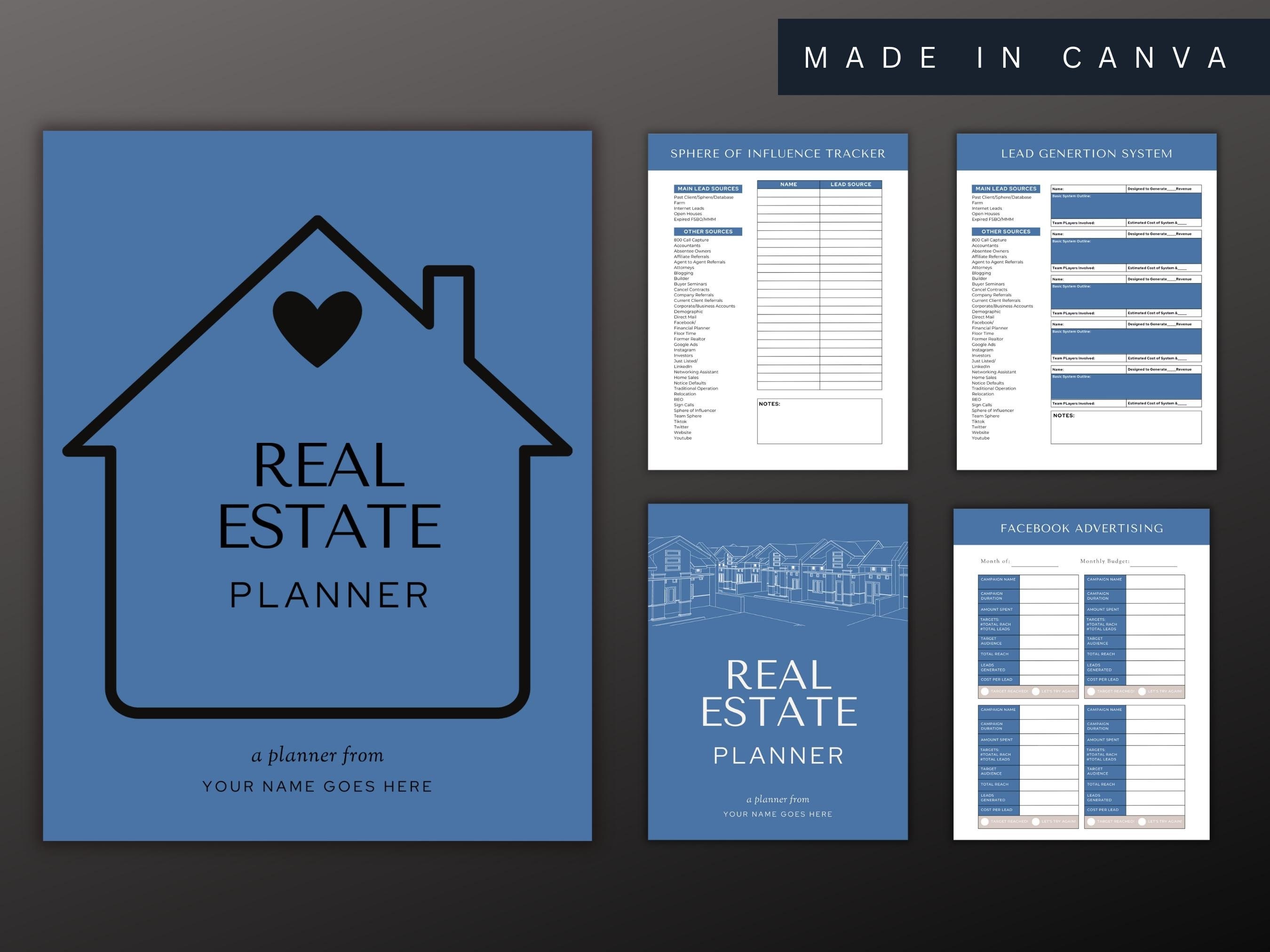 Real Estate Planner, Printable Planners, New Real Estate Agents, Real ...