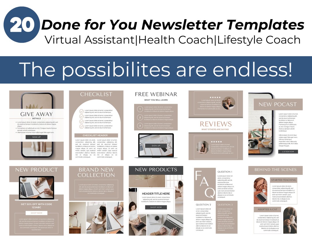 20 Customizable Newsletter Templates for Virtual Assistants – Boost ...
