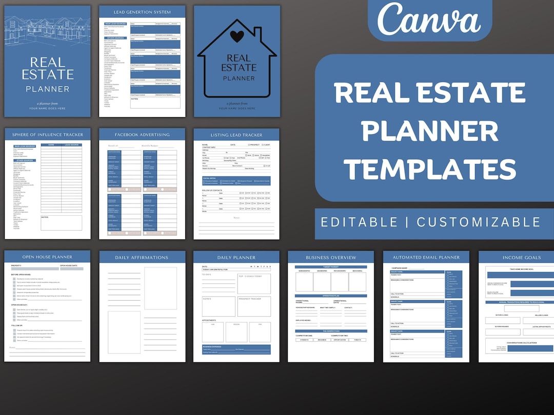 Real Estate Planner, Printable Planners, New Real Estate Agents, Real ...