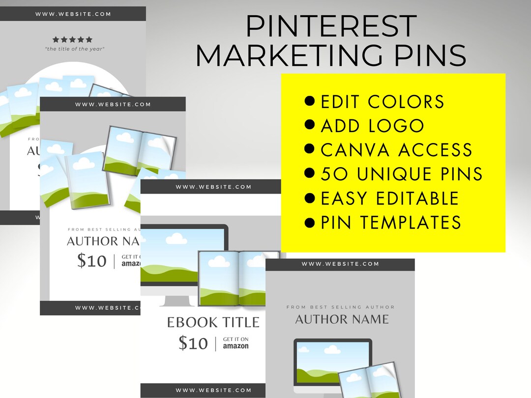Canva Templates for Pinterest – 50 Easy to Edit & Fully Customizable ...
